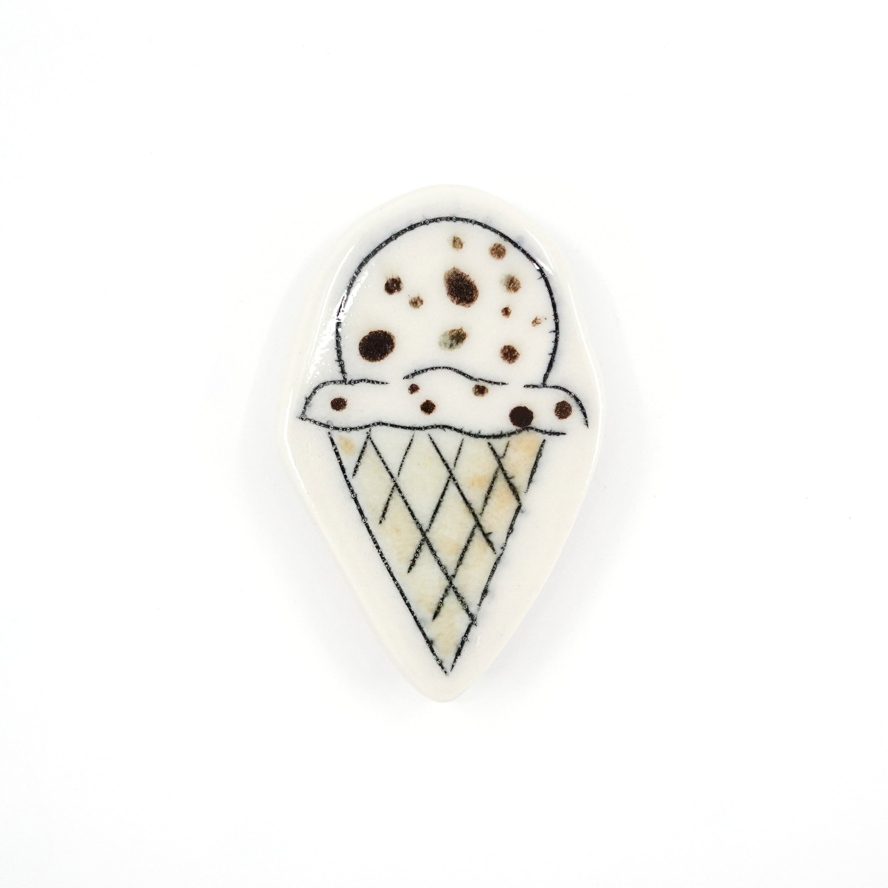 Ice Cream Magnet - Chocolate Chip – Bri Larson Art